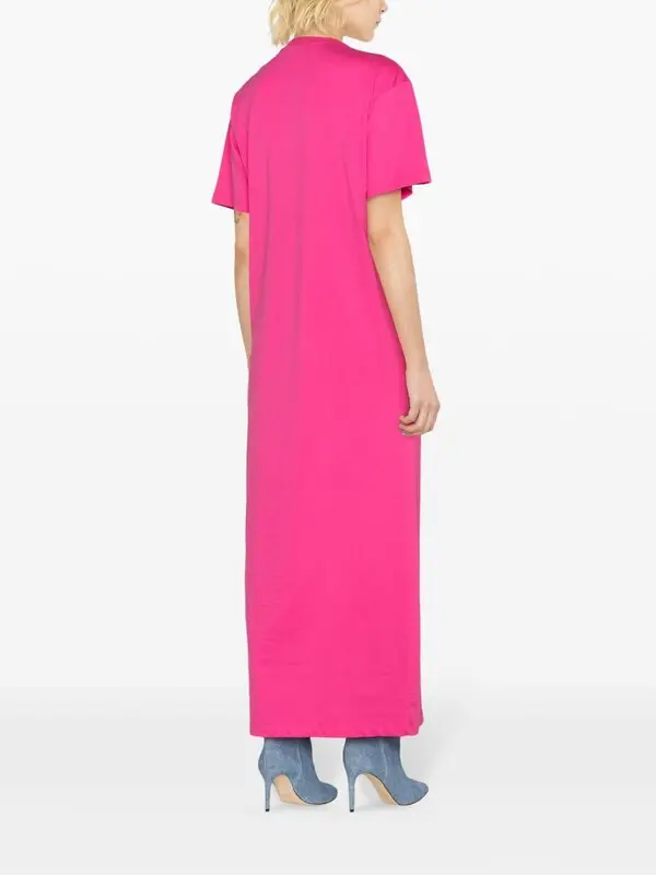 MSGM Logo-print Cotton T-shirt Dress