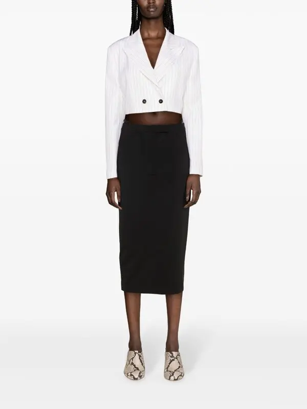 MSGM Pinstripe Cropped Blazer