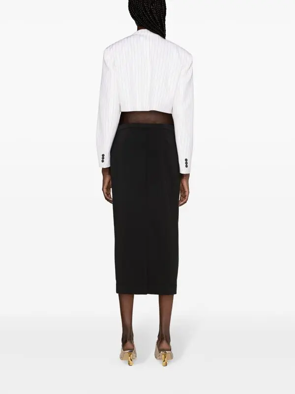 MSGM Pinstripe Cropped Blazer