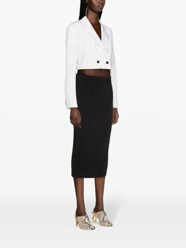 MSGM Pinstripe Cropped Blazer