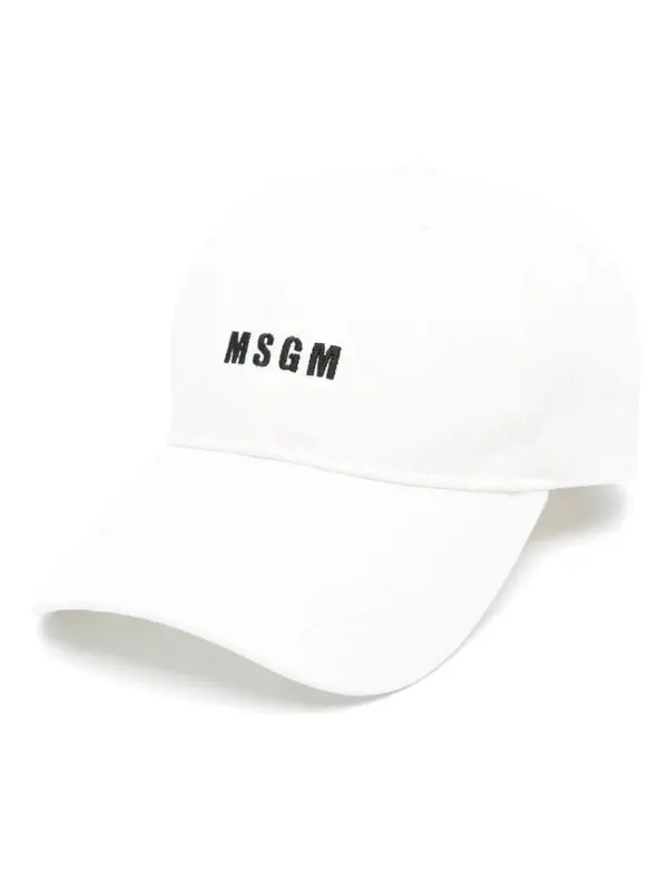 MSGM Logo-embroidered Baseball Cap - White