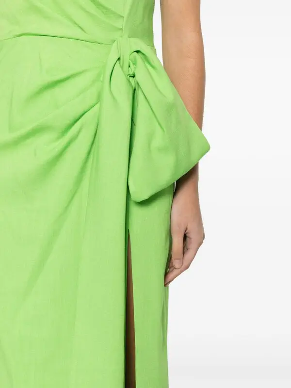 green emerald velvet dress MSGM MSGM | Beige and Green Dress 3441MDA35