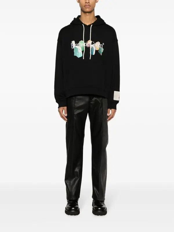 MSGM Slogan-print Organic-cotton Hoodie