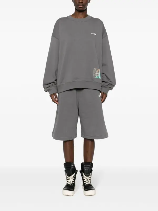 MSGM Drawstring Track Shorts - Grey