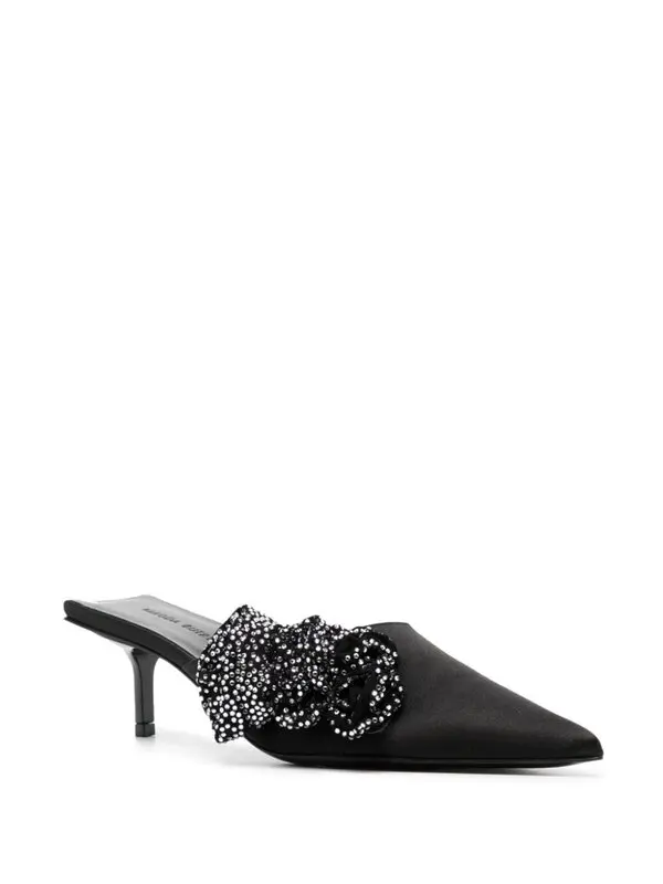 Magda Butrym 50mm Crystal-embellished Leather Mules