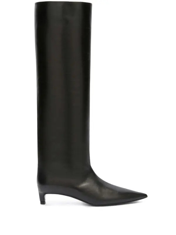 JIL SANDER 30mm Knee-high Leather Boots