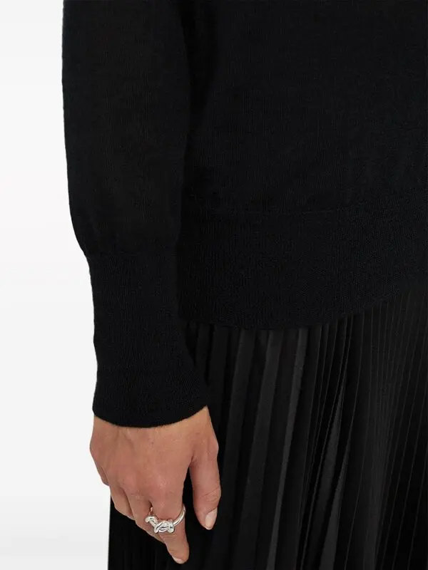 JIL SANDER V-neck Cashmere Top - Black