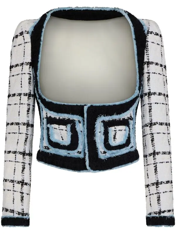 Dsquared2 Bouclé Corset Cotton-blend Jacket