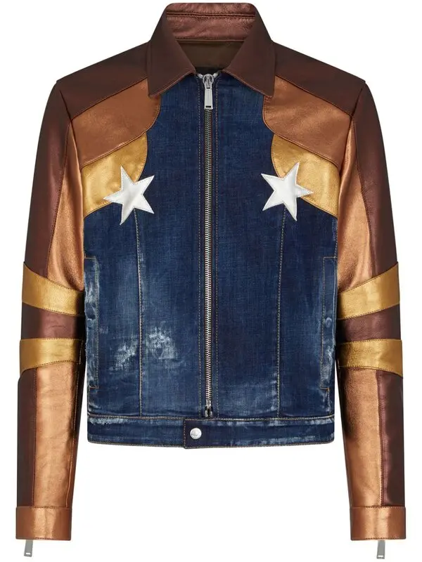 Dsquared2 Star-patch Denim Jacket - Blue