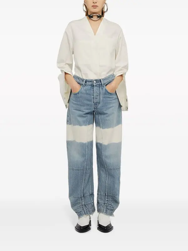 JIL SANDER V-neck Cotton-blend Jacket