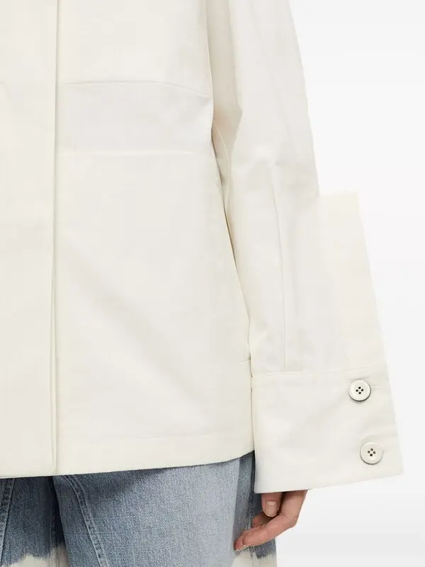 JIL SANDER V-neck Cotton-blend Jacket