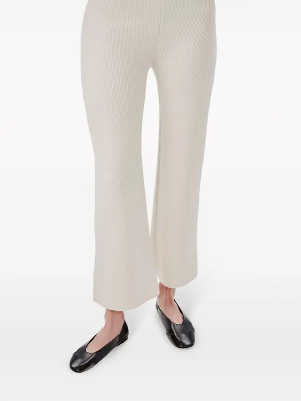 Another Tomorrow Ribbed-knit Cropped Trousers