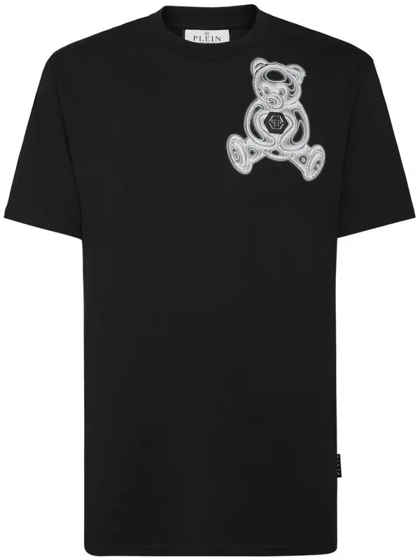 Philipp Plein Teddy Bear-print Cotton T-shirt - Black