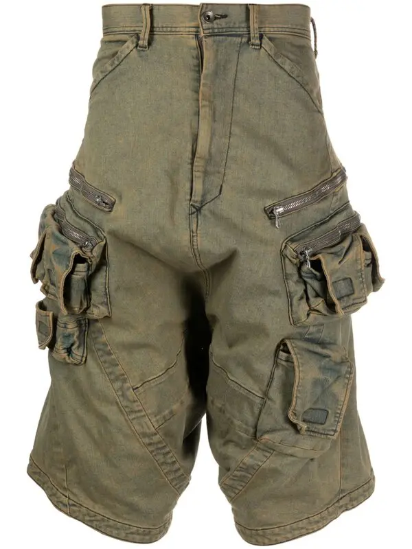 JULIUS Drop-crotch Denim Cargo Shorts