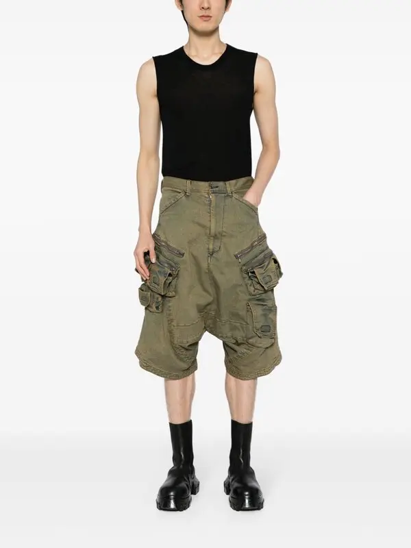 JULIUS Drop-crotch Denim Cargo Shorts