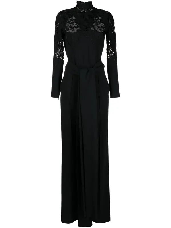 Elie Saab Guipure-lace Jumpsuit - Black