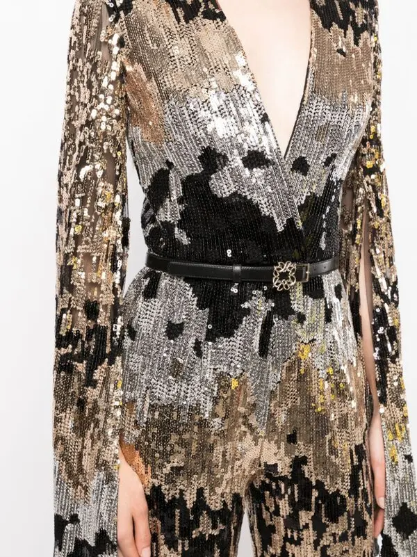 Elie Saab Sequin-embellished Jumpsuit