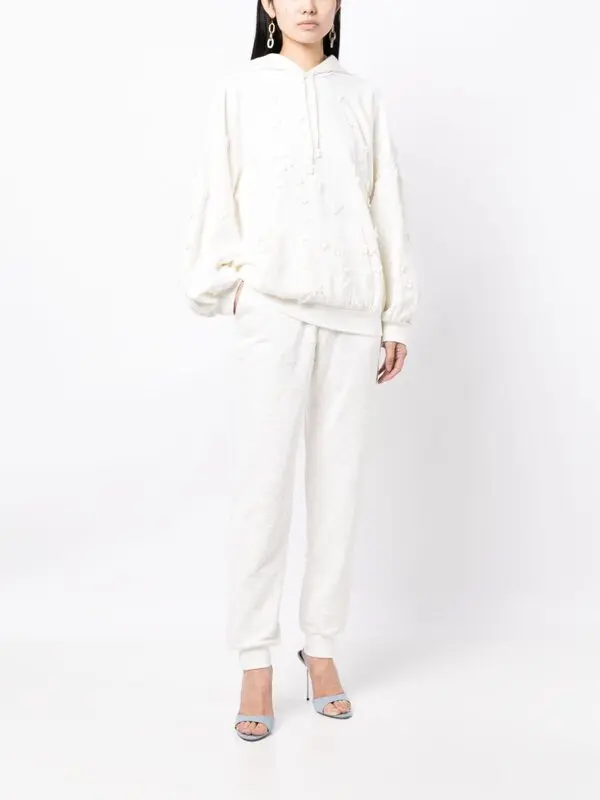 Elie Saab Embroidered-design Cotton Blend Track Pants