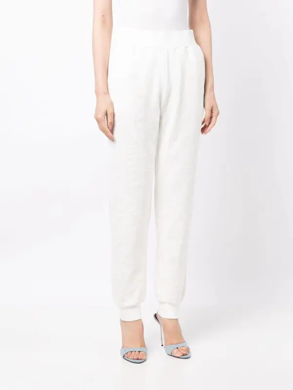 Elie Saab Embroidered-design Cotton Blend Track Pants