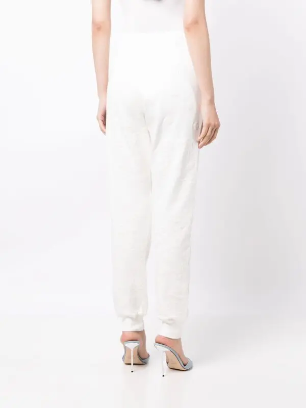 Elie Saab Embroidered-design Cotton Blend Track Pants