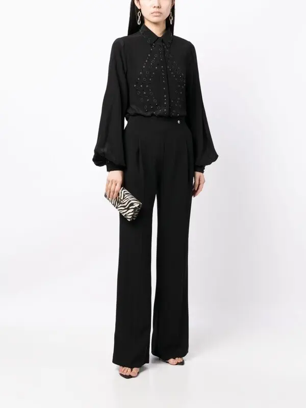 Elie Saab Eyelet-embellished Silk Shirt