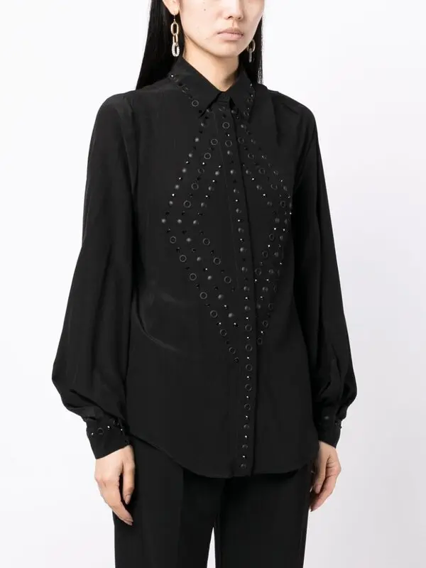 Elie Saab Eyelet-embellished Silk Shirt