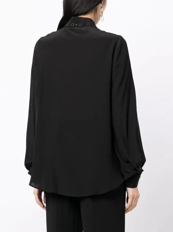 Elie Saab Eyelet-embellished Silk Shirt