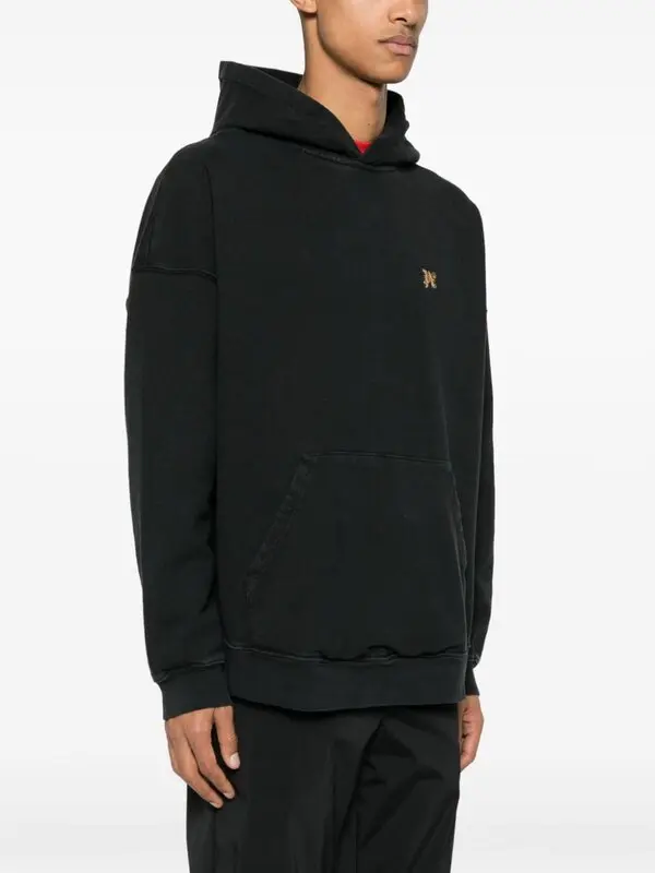 Palm Angels Burning Logo-print Cotton Hoodie