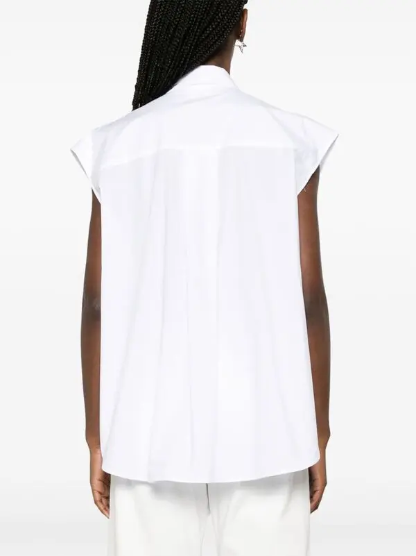 P.a.r.o.s.h Rhinestone-embellished Sleeveless Blouse