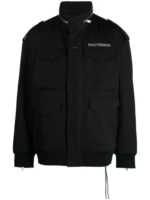 MASTERMIND WORLD Logo-print Zip-detail Jacket - Black