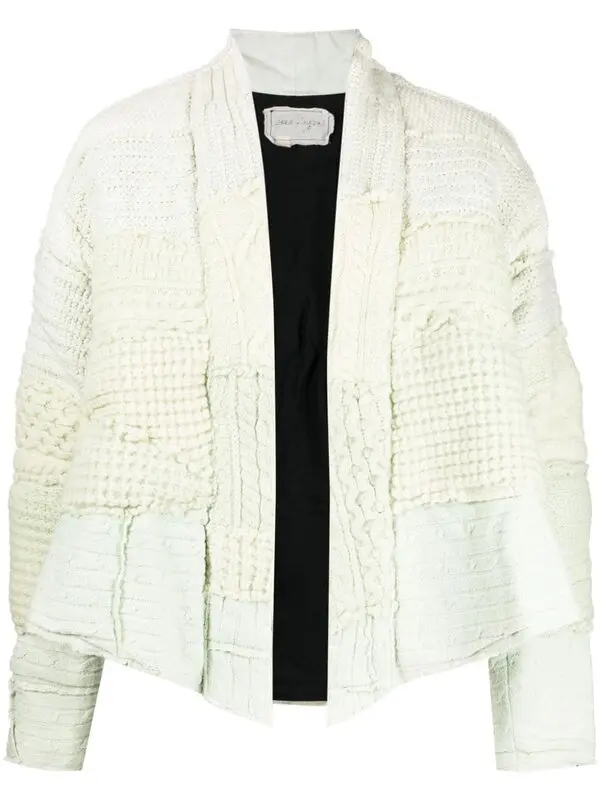 GREG LAUREN Patchwork-knit Wool Jacket