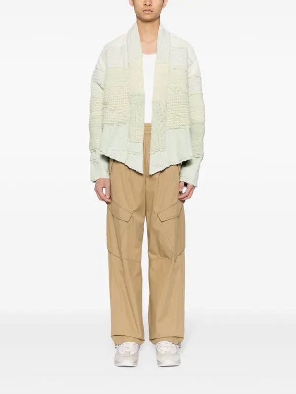 GREG LAUREN Patchwork-knit Wool Jacket