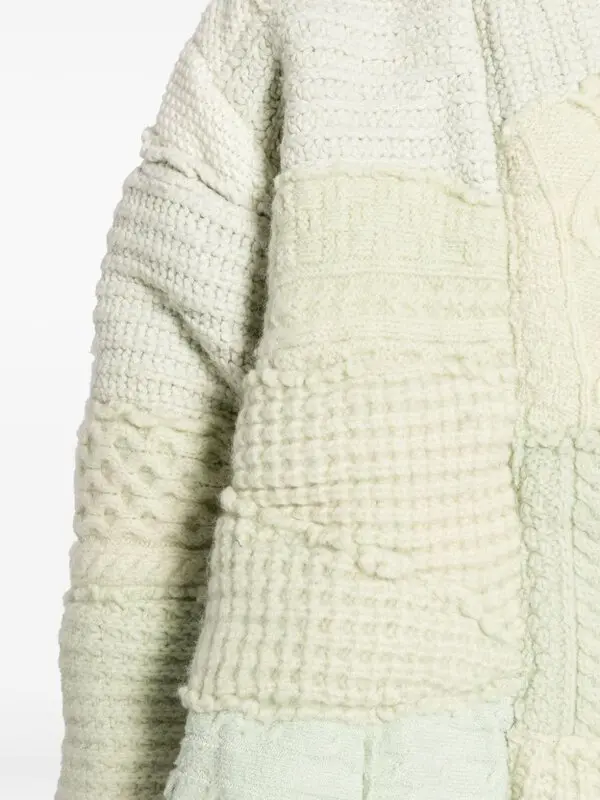 GREG LAUREN Patchwork-knit Wool Jacket