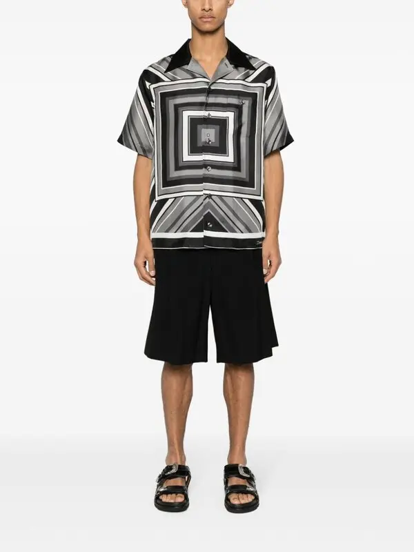 Dolce & Gabbana Geometric-print Silk Shirt