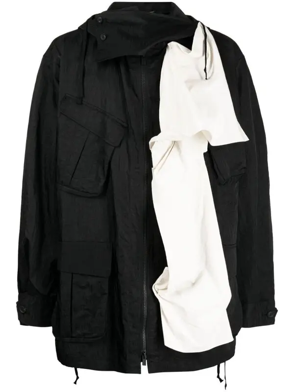 Yohji Yamamoto Asymmetric Hooded Jacket