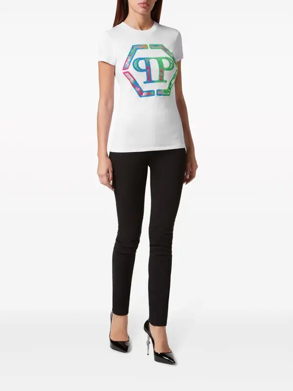 Philipp Plein Logo-embellished Cotton T-shirt - White