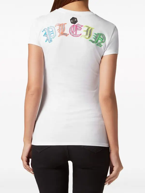 Philipp Plein Logo-embellished Cotton T-shirt - White