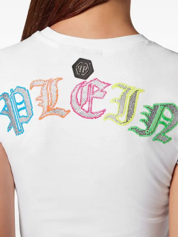 Philipp Plein Logo-embellished Cotton T-shirt - White