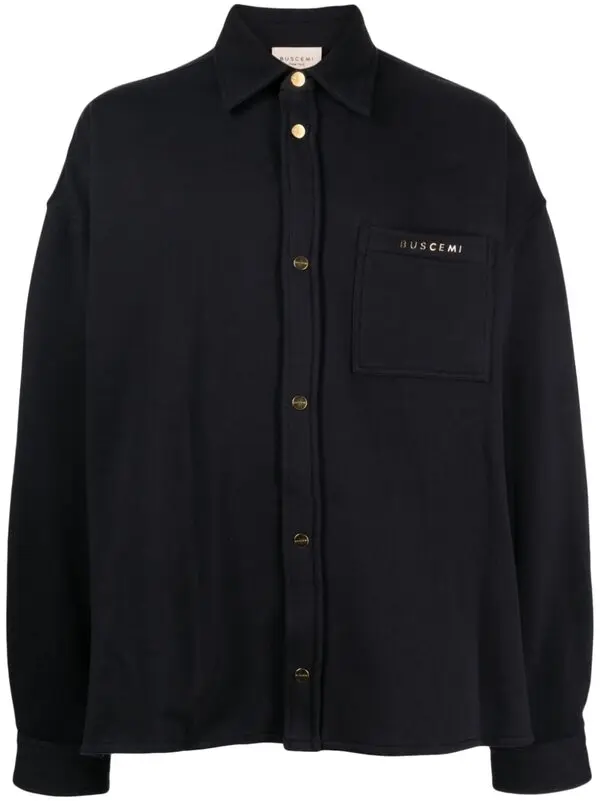 Buscemi Logo-plaque Cotton Shirt