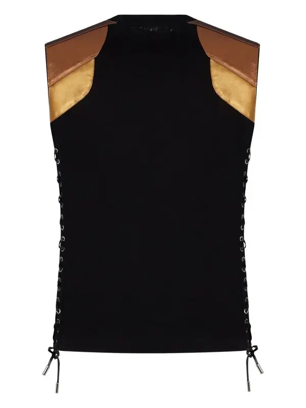 Dsquared2 Panelled Lace-up Tank Top