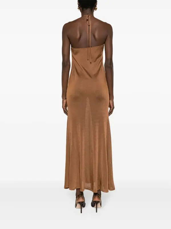 TOM FORD Halterneck Maxi Dress - Brown