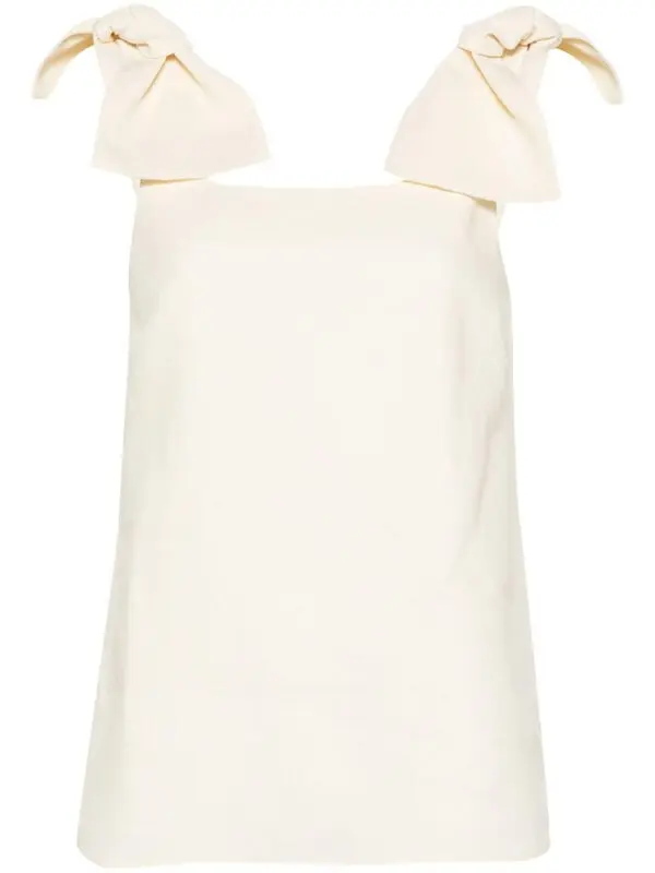 Chloé Bow-detail Linen Tank Top