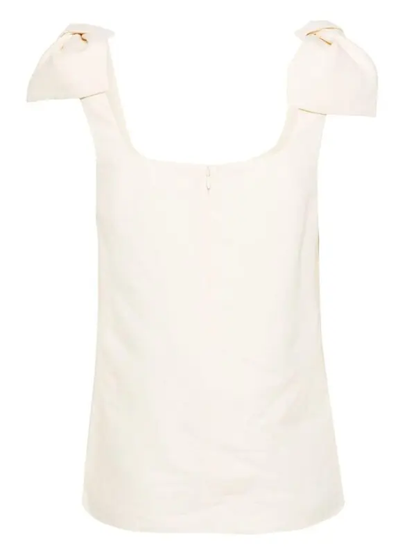 Chloé Bow-detail Linen Tank Top