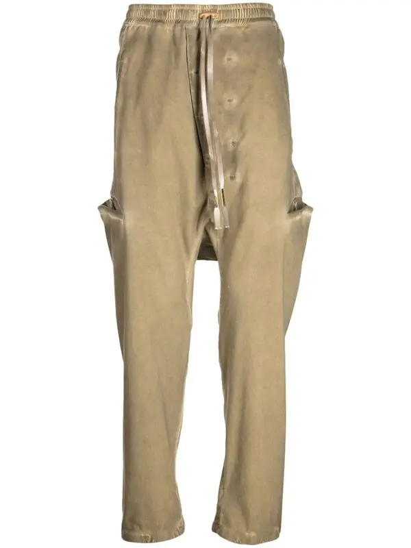 Boris Bidjan Saberi Drawstring-waist Drop-crotch Trousers