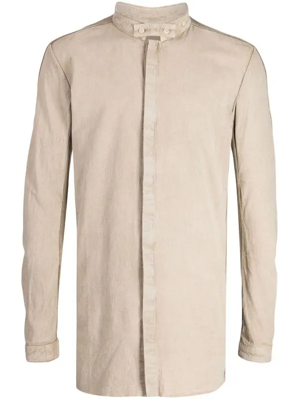 Boris Bidjan Saberi Collarless Cotton Shirt