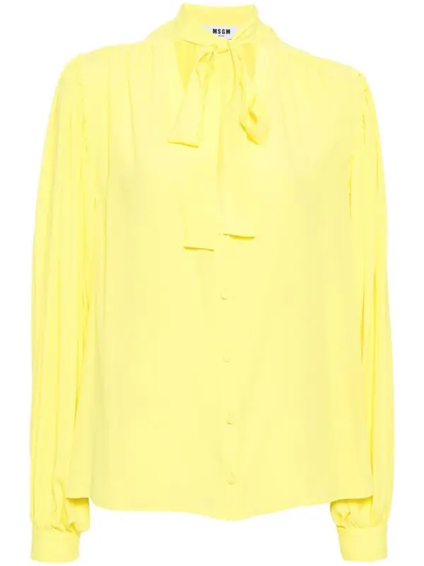 MSGM Tie-fastening Long-sleeve Shirt
