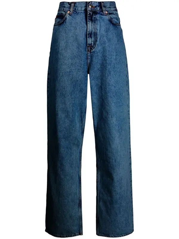 Wardrobe.NYC Low-rise Straight-leg Jeans - Blue