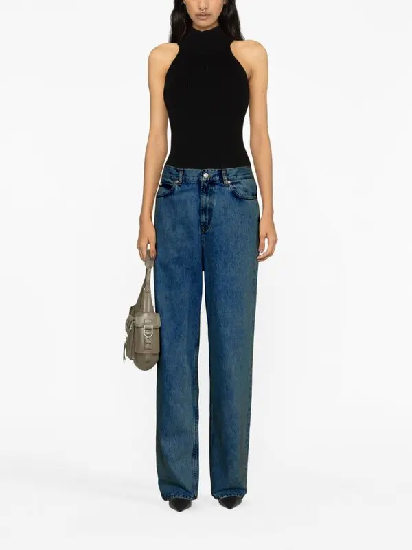 Wardrobe.NYC Low-rise Straight-leg Jeans - Blue