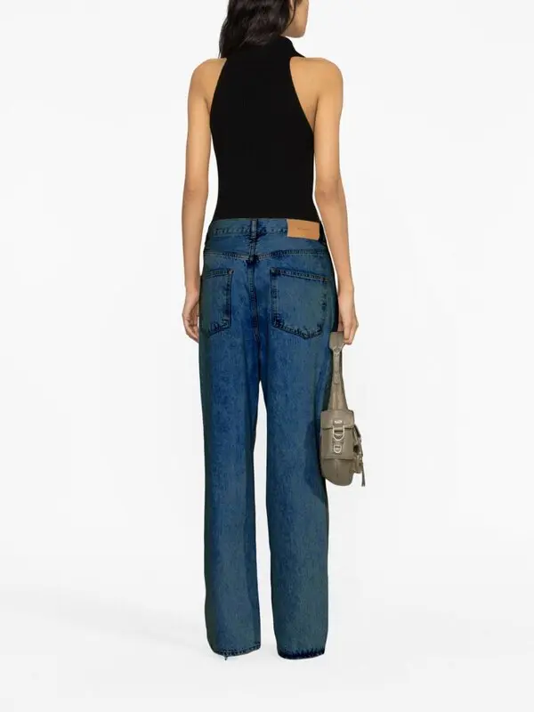 Wardrobe.NYC Low-rise Straight-leg Jeans - Blue