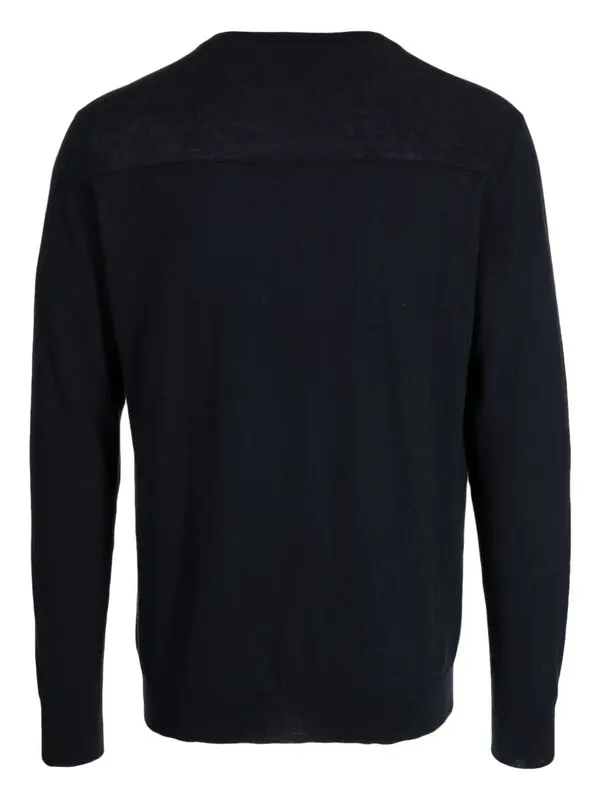 N.peal Henley Button-placket Jumper - Blue